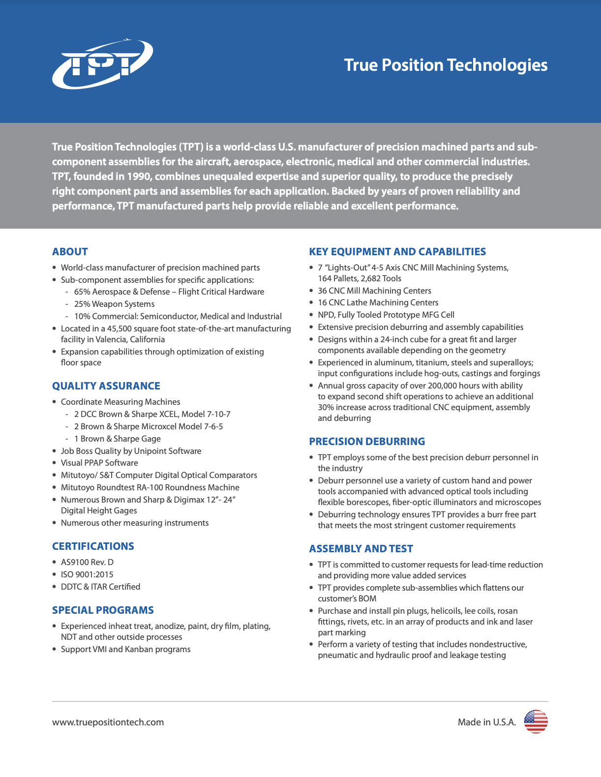 Product Information - True Position Technologies